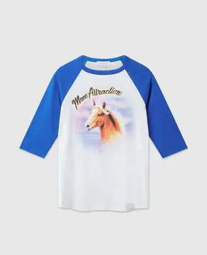Stella McCartney Airbrushed Horse Baseball T-shirt - White