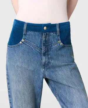 Stella McCartney Corduroy Panel Slim-leg Jeans