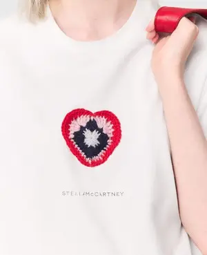 Stella McCartney Crochet Heart T-shirt