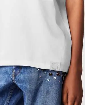 Stella McCartney Rather Go Naked' Slogan T-shirt