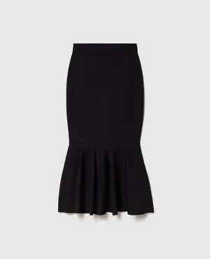 Stella McCartney Compact Knit Flared Midi Skirt