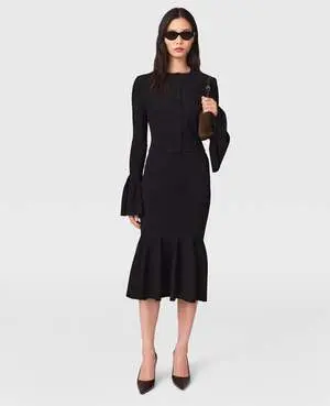 Stella McCartney Compact Knit Flared Midi Skirt