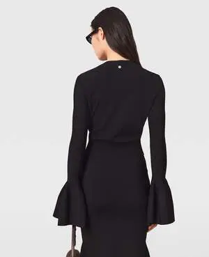 Stella McCartney Compact Knit Bell-sleeve Cardigan