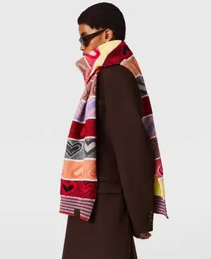 Stella McCartney Heart Fair Isle Scarf