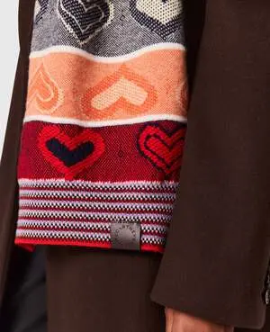Stella McCartney Heart Fair Isle Scarf