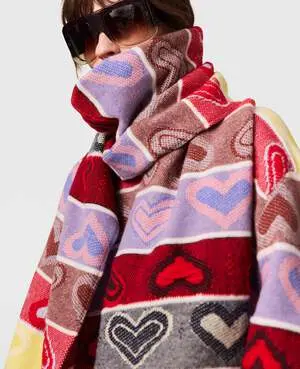 Stella McCartney Heart Fair Isle Scarf