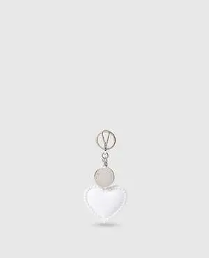 Stella McCartney Whipstitch Heart Charm - White