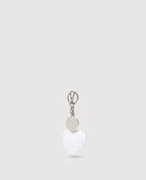 Stella McCartney Whipstitch Heart Charm - White