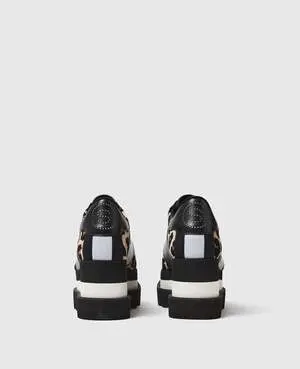 Stella McCartney Sneak-elyse Leopard Platform Trainers