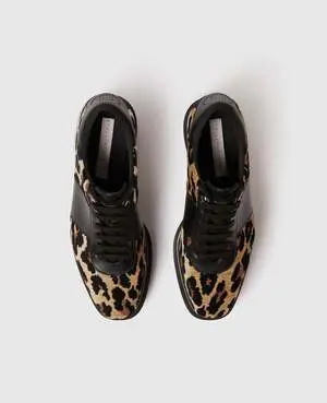 Stella McCartney Sneak-elyse Leopard Platform Trainers
