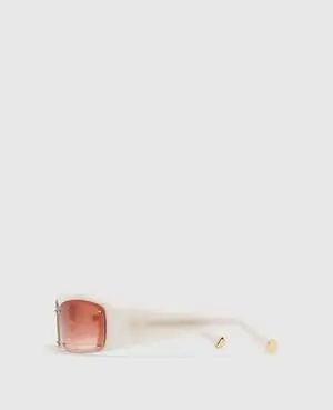 Stella McCartney Medallion Geometric Sunglasses - White