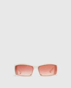 Stella McCartney Medallion Geometric Sunglasses - White