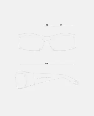 Stella McCartney Medallion Geometric Sunglasses - White