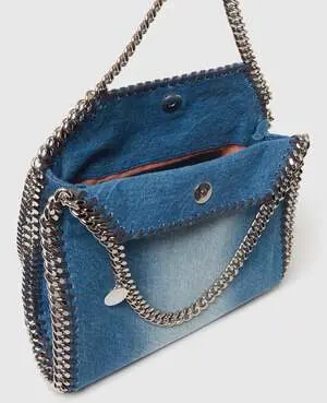 Stella McCartney Falabella Denim Mini Tote Bag - Blue