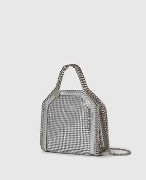 Stella McCartney Falabella Chainmail Tiny Tote Bag - Silver