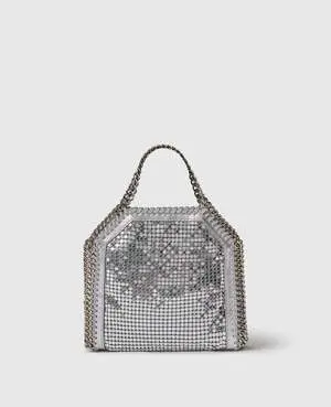 Stella McCartney Falabella Chainmail Tiny Tote Bag - Silver