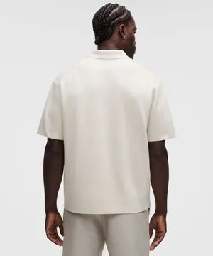 Lululemon Cotton-blend Knit Short-sleeve Polo Shirt - Light Ivory