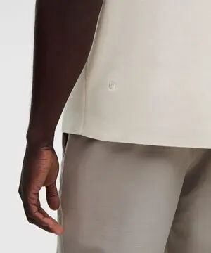Lululemon Cotton-blend Knit Short-sleeve Polo Shirt - Light Ivory