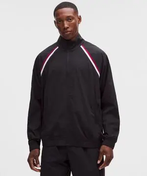 Lululemon Pace Breaker Track Jacket - Black/white/raspberry Rave