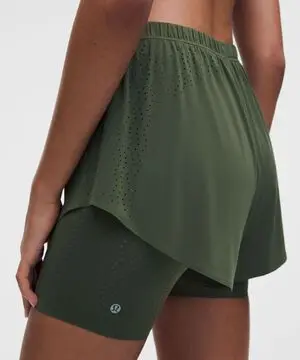 Lululemon Sleek Perforated 2-in-1 High-rise Short - Sassy Sage