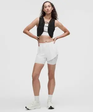 Lululemon Sleek Perforated 2-in-1 High-rise Short - White