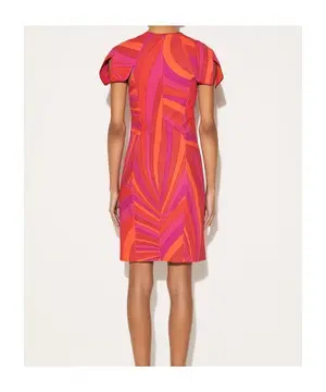 Emilio Pucci Printed Round-collar Short-sleeve Dress