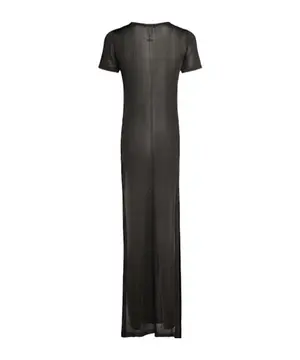 LEMAIRE Shiny Viscose Column Dress W/ Slits