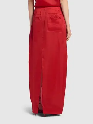 Khaite Silk Organza Long Skirt