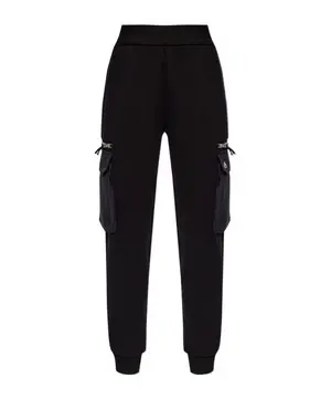 Moose Knuckles Mixmedia Logo-plaque Joggers