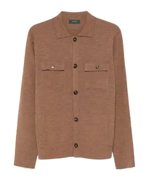ZANONE Virgin Wool Cardigan - Brown