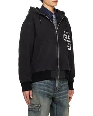 Givenchy Logo Zipper Denim Coat