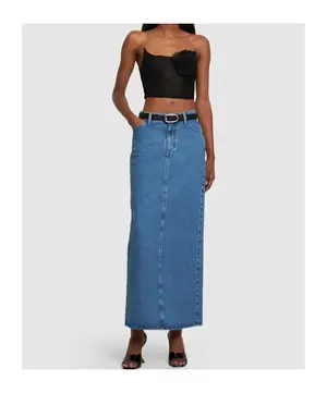 Giuseppe Di Morabito Wool Blend Denim Skirt