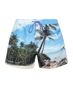 Paul Smith Paradise-print Swimming Shorts - Blue