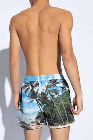Paul Smith Paradise-print Swimming Shorts - Blue