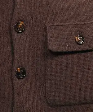 MOORER Long-sleeved Lapel Knit Sweater