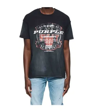 PURPLE BRAND Logo-print T-shirt - Black