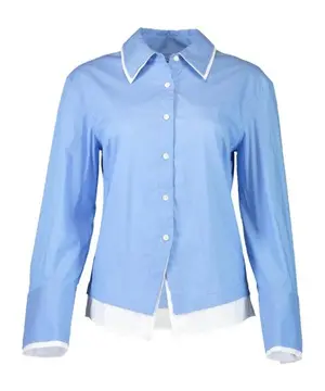 Veronica Beard Bonnie Collared Shirt - Blue