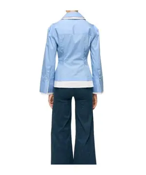 Veronica Beard Bonnie Collared Shirt - Blue