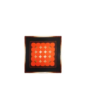 Khaite Plaid Dot Silk Scarf