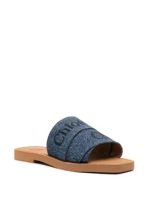 Chloé Woody Logo Slippers