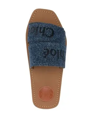 Chloé Woody Logo Slippers
