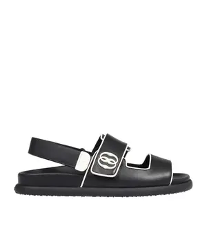 Bally Nyla Logo Plaque Sandals - Black