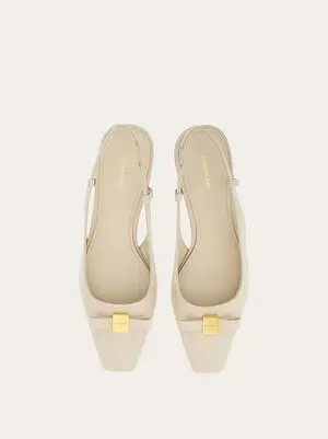 FERRAGAMO Bow Slingback Heel - Nude