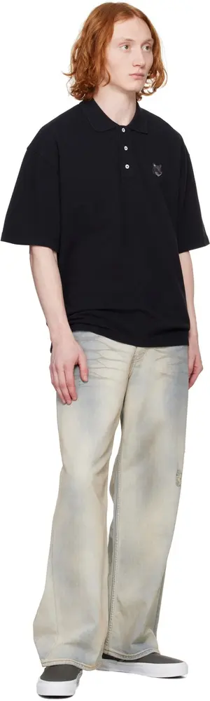 Maison Kitsuné Bold Fox Head Patch Oversized Polo Shirt