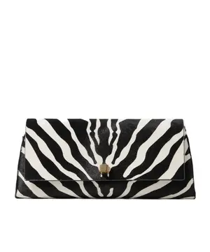 Khaite Audrey Print Clutch Bag - Zebra
