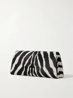 Khaite Audrey Print Clutch Bag - Zebra