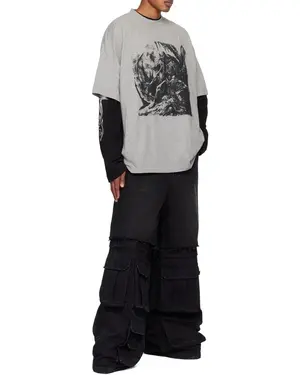 Vetements Graphic Printed Crewneck T-shirt - Gray