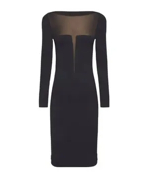 Wolford Sheer Panel Midi Dress