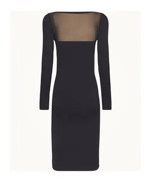 Wolford Sheer Panel Midi Dress