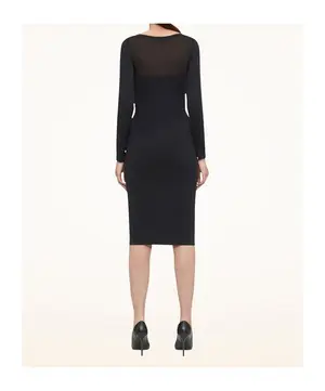 Wolford Sheer Panel Midi Dress